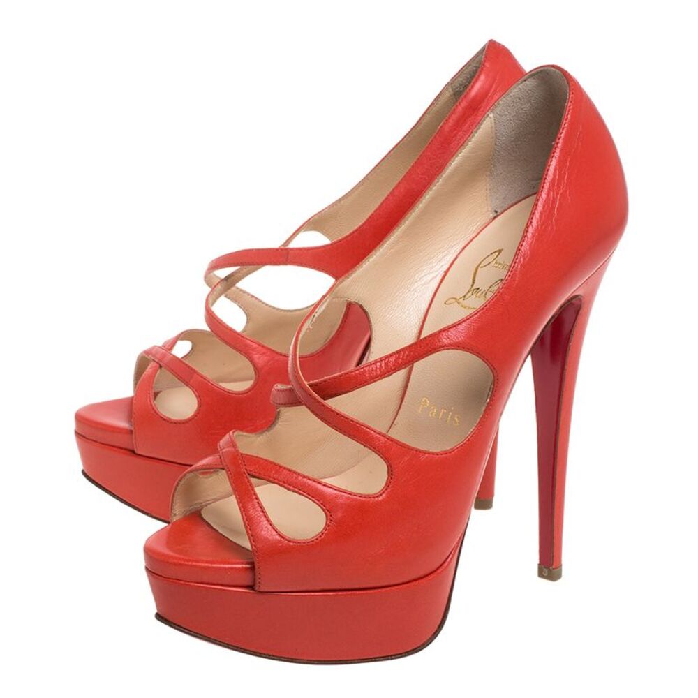 Christian Louboutin | Shoes | Christian Louboutin Orange Leather ...